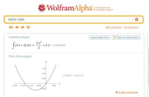 Wolfram - Programa para derivar e integrar en linea - Fisimat