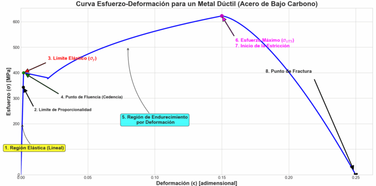 Límite Elástico y Curva Esfuerzo-Deformación - Fisimat